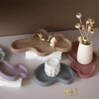 China DIY resin cement gypsum irregular tray storage plate, dish decoration table, silicone mold for sale