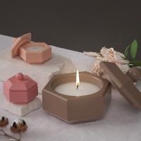 China DIY Drip Glue Gypsum Cement Cut Hexagonal Storage Box Small Cut Candle Cup Storage Gypsum Silicone Mold for sale