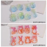 China Easter Glue Small Animal Series Earrings Silicone Mold Easter Egg White Rabbit Chick Cat Pendant Hanging for sale