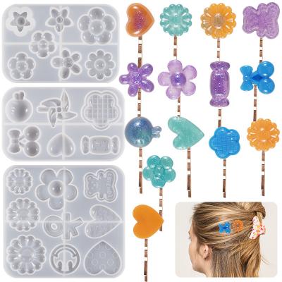 China DIY crystal dropper hair clip ring bracelet silicone mold flower windmill fruit heart patch grinder for sale