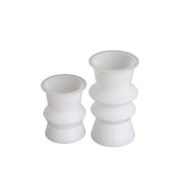 China DIY resin cement gypsum banana candle base geometry ins wind cone candle holder silicone mold for sale