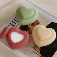China DIY Crystal Dropping Resin Gypsum Love Storage Can Aromatherapy Candle Cup Candle Stand Silicone Mold for sale