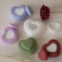 China DIY Crystal Dropping Resin Gypsum Love Storage Can Aromatherapy Candle Cup Candle Stand Silicone Mold for sale
