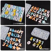 China DIY Crystal Dropping Gel Mirror Size English Letter Earrings Pendant Number Pendant Silicone Mold for sale