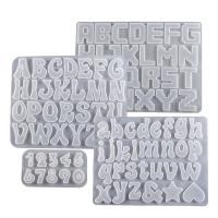 China DIY Crystal Dropping Gel Mirror Size English Letter Earrings Pendant Number Pendant Silicone Mold for sale
