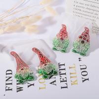 China DIY crystal dropper resin gypsum grinding tool, two continuous bearded Santa Claus pendant silicone mold for sale