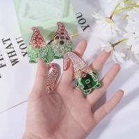 China DIY crystal dropper resin gypsum grinding tool, two continuous bearded Santa Claus pendant silicone mold for sale