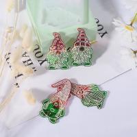 China DIY crystal dropper resin gypsum grinding tool, two continuous bearded Santa Claus pendant silicone mold for sale