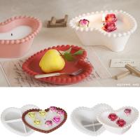 China DIY Drip Glue Resin Beads Lace Love Storage Dish Aromatherapy Gypsum Candle Cup Silicone Mold for sale