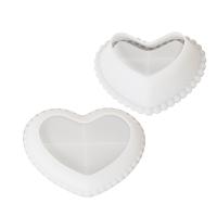 China DIY Drip Glue Resin Beads Lace Love Storage Dish Aromatherapy Gypsum Candle Cup Silicone Mold for sale