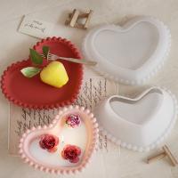 China DIY Drip Glue Resin Beads Lace Love Storage Dish Aromatherapy Gypsum Candle Cup Silicone Mold for sale