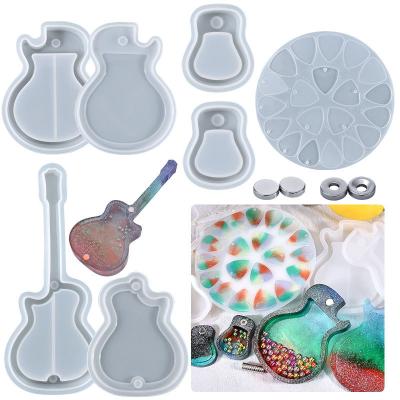 China DIY crystal dropper mold guitar storage box mold hanging decoration silicone mold spot wholesale for sale