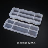 China DIY Crystal Dropping Gel Mold Stationery Box Mold Learning Supplies Office Stationery Box Silicone Mold for sale