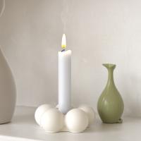 China Minimalist Ins style Bubble Cloud Petals Flower Candlestick Silicone Mold DIY Aromatherapy Gypsum Mold for sale