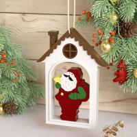 China DIY Christmas Santa Claus House Listing Aromatherapy Gypsum Platform Decoration Pendant Silicone Mold for sale