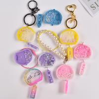 China Crystal Drip Glue Japanese Wind Chime Flowing Sand Mold Little Bear Smiling Face Flowing Sand Pendant Keychain Silicone Mold for sale