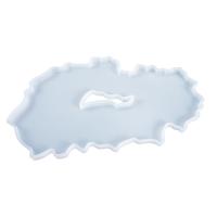 China DIY crystal dropper shaped table mold, irregular fruit tray, coaster, large table, silicone mold for sale