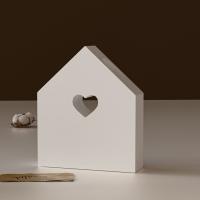 China Hollow out love house candle holder silicone mold DIY aromatherapy gypsum candle holder decoration mold for sale
