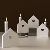 China Hollow out love house candle holder silicone mold DIY aromatherapy gypsum candle holder decoration mold for sale