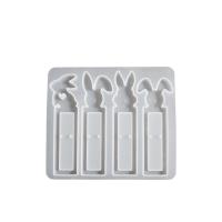 China Chocolate Cash Gift Box Silicone Mold DIY Rabbit Festival Decoration Box Gypsum Dropping Mold for sale