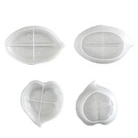 China Cross border popular dish silicone mold DIY aromatherapy resin leaf tray ornament gypsum mold for sale