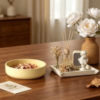 China Ins Wind Belt Corner Tray Circular Storage Bowl Silicone Mold DIY Aromatherapy Candle Gypsum Jewelry Plate Storage Mold for sale