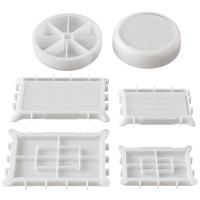 China Ins Wind Belt Corner Tray Circular Storage Bowl Silicone Mold DIY Aromatherapy Candle Gypsum Jewelry Plate Storage Mold for sale