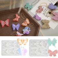 China Crystal dropper DIY resin aromatherapy pendant, multiple butterfly keychain pendants, silicone mold wholesale for sale