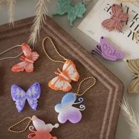 China Crystal dropper DIY resin aromatherapy pendant, multiple butterfly keychain pendants, silicone mold wholesale for sale