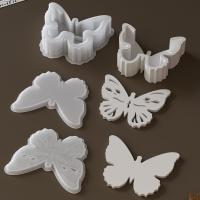 China Manufacturer direct sales silicone mold wholesale DIY hollow flat butterfly vase decoration gypsum mold for sale