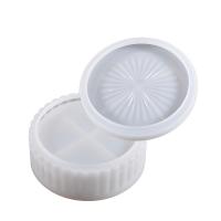 China DIY Drip Glue Gypsum Stacking Music Circular Stripe Storage Box Simple Multi layer Storage Can Silicone Mold for sale