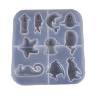 China Crystal Drip Glue Mold DIY Jewelry Ocean Wind Series Creative Sea Star Penguin Multiple Collection Silicone Mold for sale