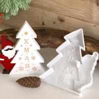 China Santa Claus Christmas Tree Decoration Silicone Mold DIY Christmas Aromatherapy Gypsum Candle Mold for sale