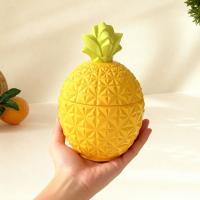 China Dropping resin pineapple storage jar silicone mold DIY aromatherapy candle cup table gypsum mold for sale
