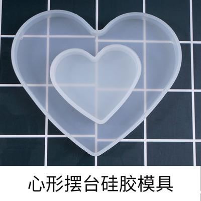 China DIY crystal dropper silicone mold heart shaped ornament table decoration grinding tool cake mold for sale