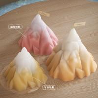 China DIY Snow Mountain Aromatherapy Candle Mold Flame Mountain Single Three Dimensional Cone Iceberg Ice Cream Gypsum Silicone Mold for sale