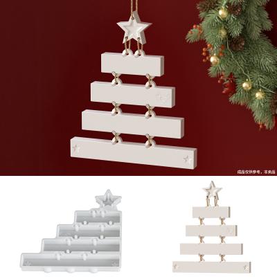 China DIY Crystal Resin Christmas Listing Dropping Mold Aromatherapy Gypsum Christmas Blessing Sign Mold for sale