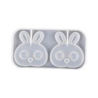 China DIY crystal dropper resin mobile phone case patch 3D three-dimensional bear rabbit cat head silicone mold for sale