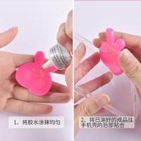 China DIY crystal dropper resin mobile phone case patch 3D three-dimensional bear rabbit cat head silicone mold for sale