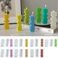 China Banana gypsum triple snowflake candle mold DIY Christmas multiple snowflake resin drip glue molds for sale