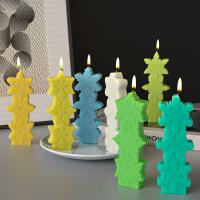China Banana gypsum triple snowflake candle mold DIY Christmas multiple snowflake resin drip glue molds for sale