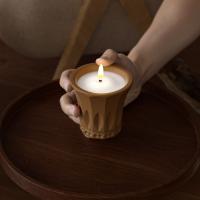 China DIY Aromatherapy Gypsum Cement Round Vase Flower Pot Silicone Mold Aromatherapy Candle Cup Gypsum Mold for sale