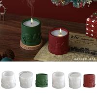 China Gypsum storage jar, flower pot, silicone mold, DIY Santa Claus snowman, candle cup, drip glue mold for sale