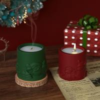China Gypsum storage jar, flower pot, silicone mold, DIY Santa Claus snowman, candle cup, drip glue mold for sale
