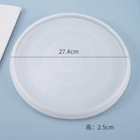 China DIY crystal dropper mold, large circular mirror plate, curved dish, coaster, silicone mold for sale