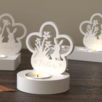 China Easter Hot Candlestick Silicone Mold DIY Flower Grass Rabbit Insert Board Pendant Gypsum Mold for sale
