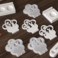 China Easter Hot Candlestick Silicone Mold DIY Flower Grass Rabbit Insert Board Pendant Gypsum Mold for sale