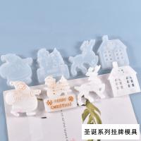 China DIY Crystal Dropping Mold Christmas Series Room Hanging Platform Decoration Silicone Mold for sale