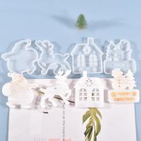 China DIY Crystal Dropping Mold Christmas Series Room Hanging Platform Decoration Silicone Mold for sale