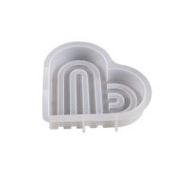 China Dropping glue ins style heart-shaped door candle mold heart-shaped coaster Valentine's Day arch decoration silicone mold for sale